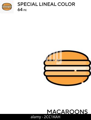 Macarons Special lineal color icon. Illustration symbol design template ...
