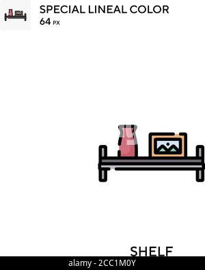 Shelves Special lineal color vector icon. Shelves icons for your ...