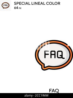 Faqs Special lineal color vector icon. Faqs icons for your business ...