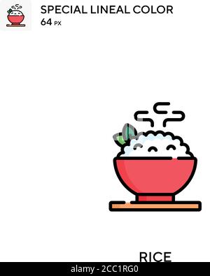 long grain white rice color icon vector illustration Stock Vector Image ...