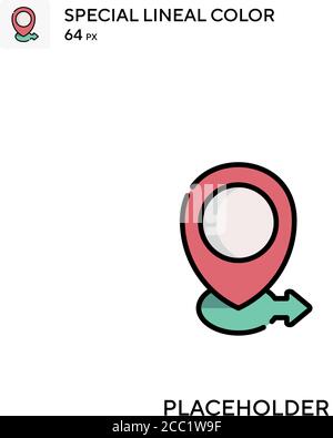 Placeholder Special lineal color vector icon. Placeholder icons for ...