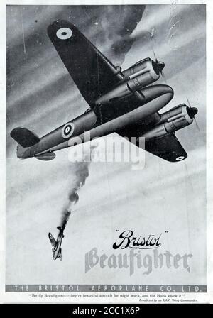 The Bristol Beaufighter was a British multi-role aircraft used by the ...