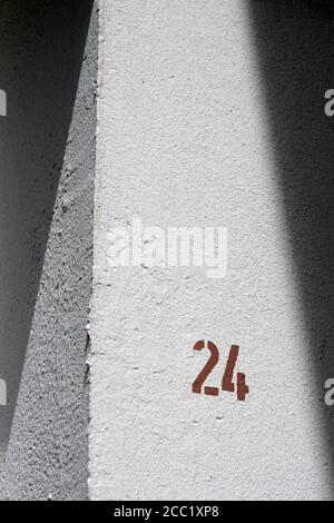 house number 24 B Stock Photo - Alamy