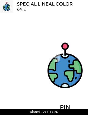Location pin Special lineal color icon. Illustration symbol design ...