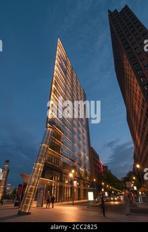 Atrium Tower office building at the Potsdamer Platz in the city by ...