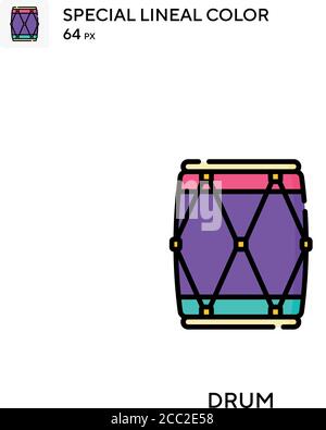 Drummer drum rock musician icons set. Simple illustration of 4 drummer ...