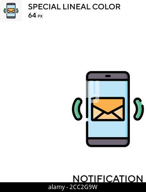 Notification Special lineal color vector icon. Notification icons for ...