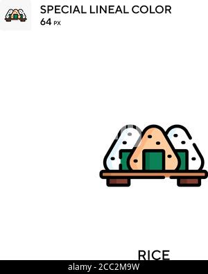 long grain white rice color icon vector illustration Stock Vector Image ...