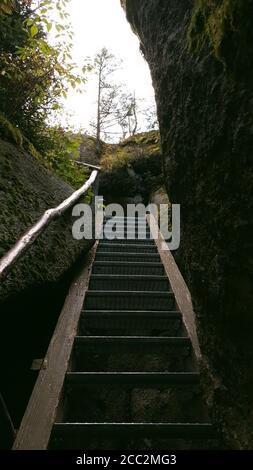 Rock, path, stairs, Luisenburg rock labyrinth, Wunsiedel ...