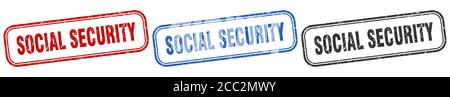 Social Security Rubber Stamp Set Vector Stock Vector Image & Art - Alamy