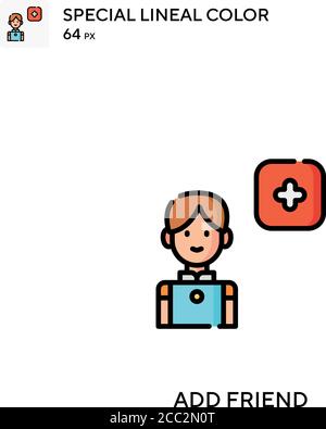Add friend Special lineal color icon. Illustration symbol design ...