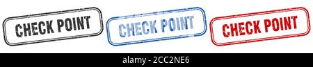 check point stamp. check point rectangular stamp isolated on white ...