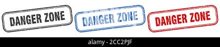 danger zone grunge stamp set. danger zone band sign Stock Vector Image ...