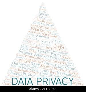 Data Privacy vector word cloud, made with the text only Stock Vector ...