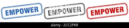 square grunge blue empower stamp Stock Vector Image & Art - Alamy