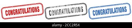 congratulations stamp. congratulations rectangular sign isolated on ...