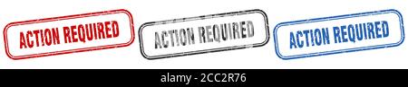 action required stamp. action required rectangular stamp isolated on ...