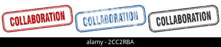 collaboration stamp. collaboration rectangular sign isolated on ...