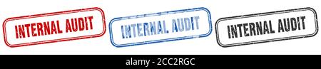 internal audit grunge stamp set. internal audit band sign Stock Vector ...