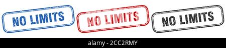 no limits stamp. no limits rectangular stamp isolated on white ...
