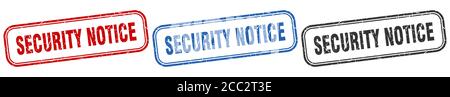 security notice stamp. security notice rectangular stamp isolated on ...