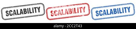scalability stamp. scalability sign. scalability label set Stock Vector ...