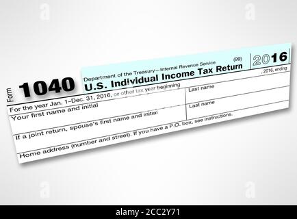 US IRS Tax form 1040-ES Stock Photo - Alamy