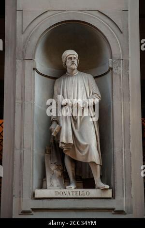Italian Renaissance sculptor Donatello. Marble statue by Italian ...