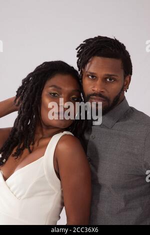 Romantic Black couple being together Stock Photo - Alamy
