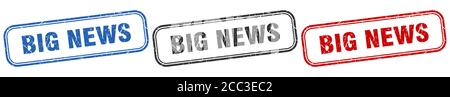 big news stamp. big news rectangular stamp isolated on white background ...
