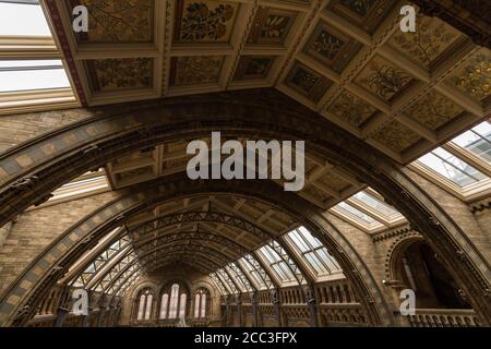 London, UK - Mar 16, 2019: The Gothic Architecture at Natural History ...