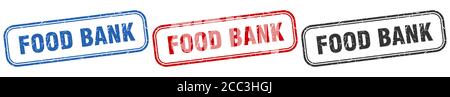 food bank stamp. food bank rectangular stamp isolated on white ...