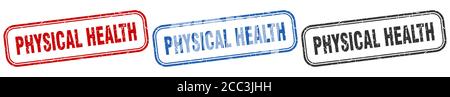 physical health stamp. square grunge sign on white background Stock ...