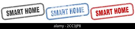 smart home grunge stamp set. smart home band sign Stock Vector Image ...
