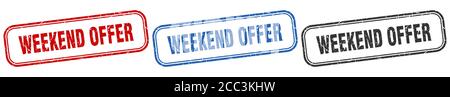 weekend stamp. weekend rectangular sign isolated on transparent ...