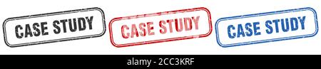 case study stamp. case study rectangular stamp isolated on white ...