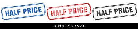 Half Price Rubber Stamp Set Vector Stock Vector Image & Art - Alamy