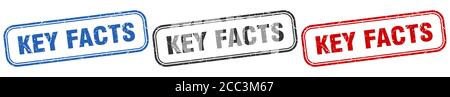key facts grunge stamp set. key facts band sign Stock Vector Image ...