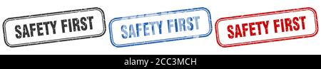 Safety First Rubber Stamp Set Vector Stock Vector Image & Art - Alamy