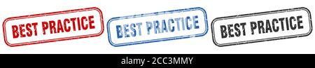best practice stamp. best practice rectangular stamp isolated on white ...