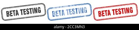 beta testing stamp. beta testing rectangular sign isolated on ...