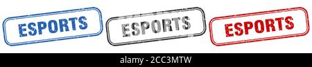 esports stamp. esports rectangular sign isolated on transparent ...