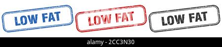 low fat stamp. low fat rectangular stamp isolated on white background ...