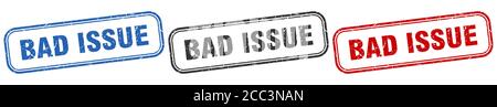bad issue grunge stamp set. bad issue band sign Stock Vector Image ...
