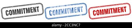 commitment stamp. commitment rectangular sign isolated on transparent ...
