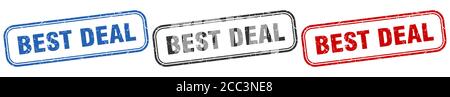 best deal stamp. best deal rectangular stamp isolated on white ...