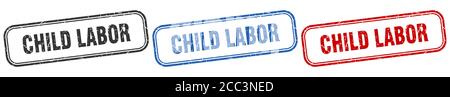 child labor stamp. square grunge sign isolated on white background ...