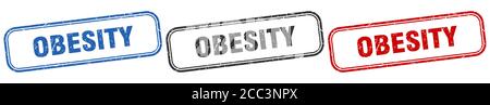 obesity stamp. obesity sign. obesity label set Stock Vector Image & Art ...