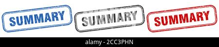 Summary Rubber Stamp Set Vector Stock Vector Image & Art - Alamy