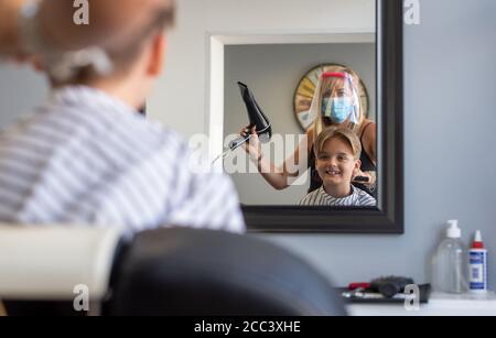 Reilly Stancombe has his first ever haircut at Masters & Misters ...